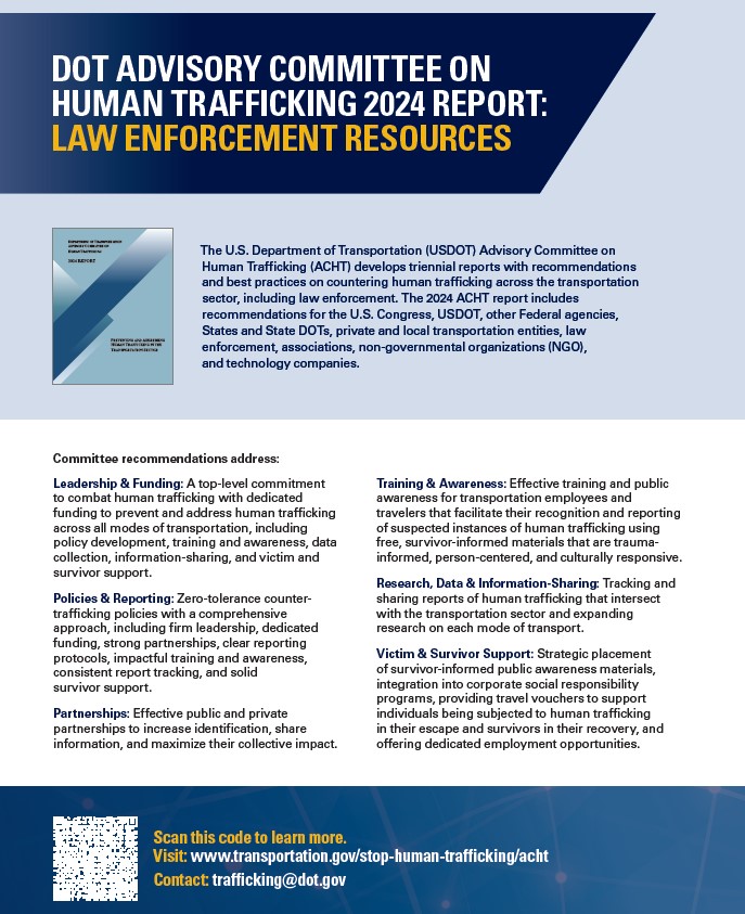 Law Enforcement Resources and Recommendations from the DOT Advisory Committee on Human ...